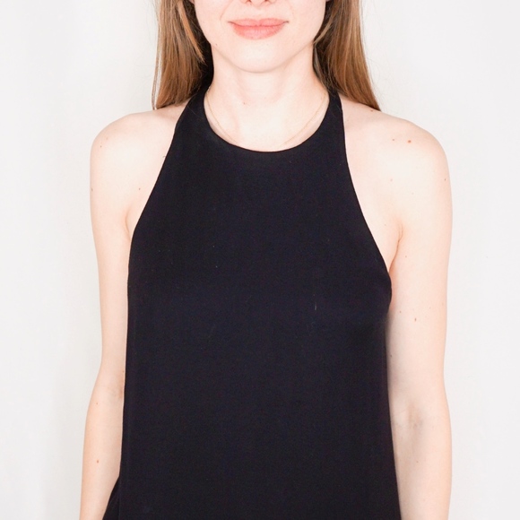 A.L.C. | Tops | Alc Open Cross Back Black Tank Top | Poshmark